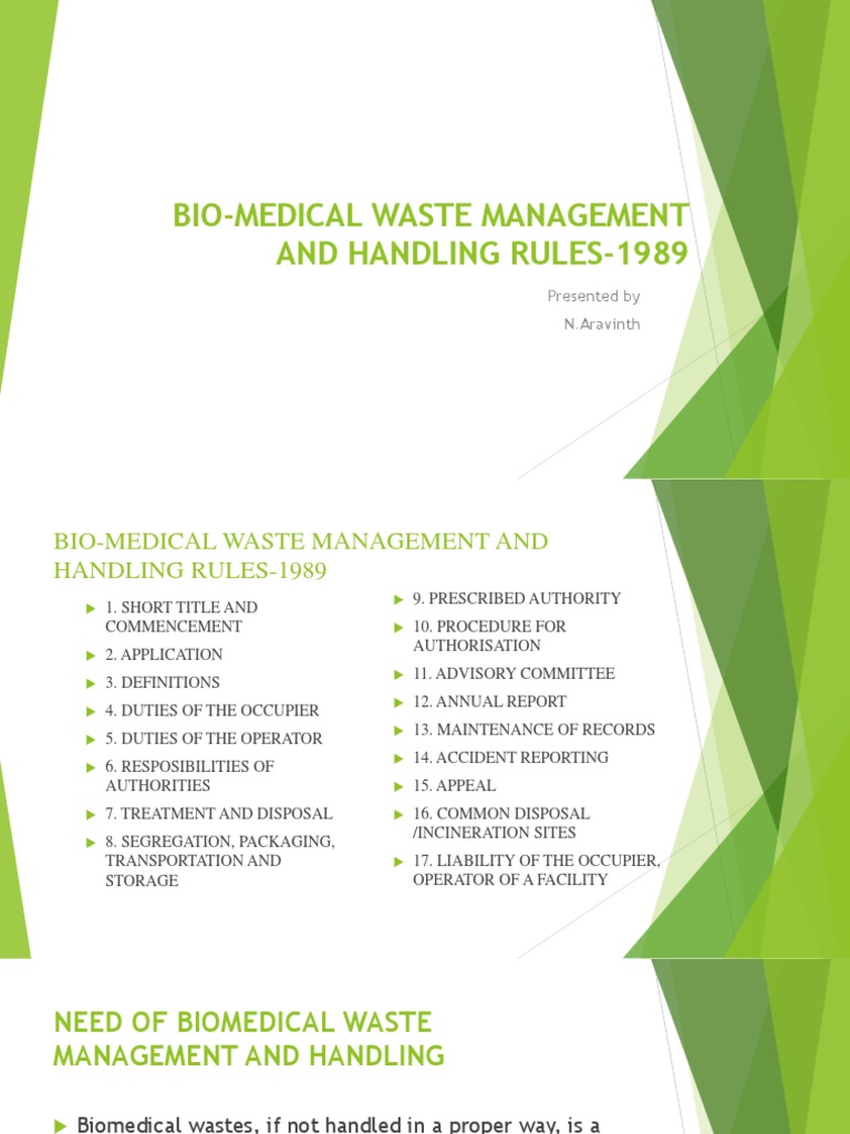 Bio-Medical Waste Management | PDF | Waste Management | Incineration