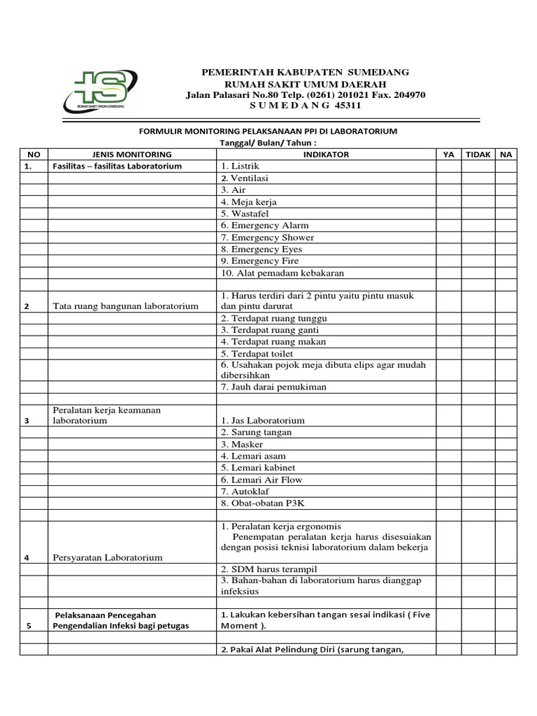 Form Monitoring PPI DI LAB | PDF