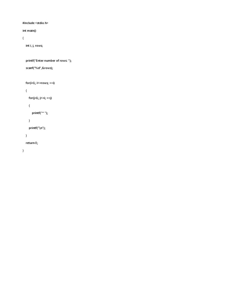Create Pyramid and Pattern | PDF