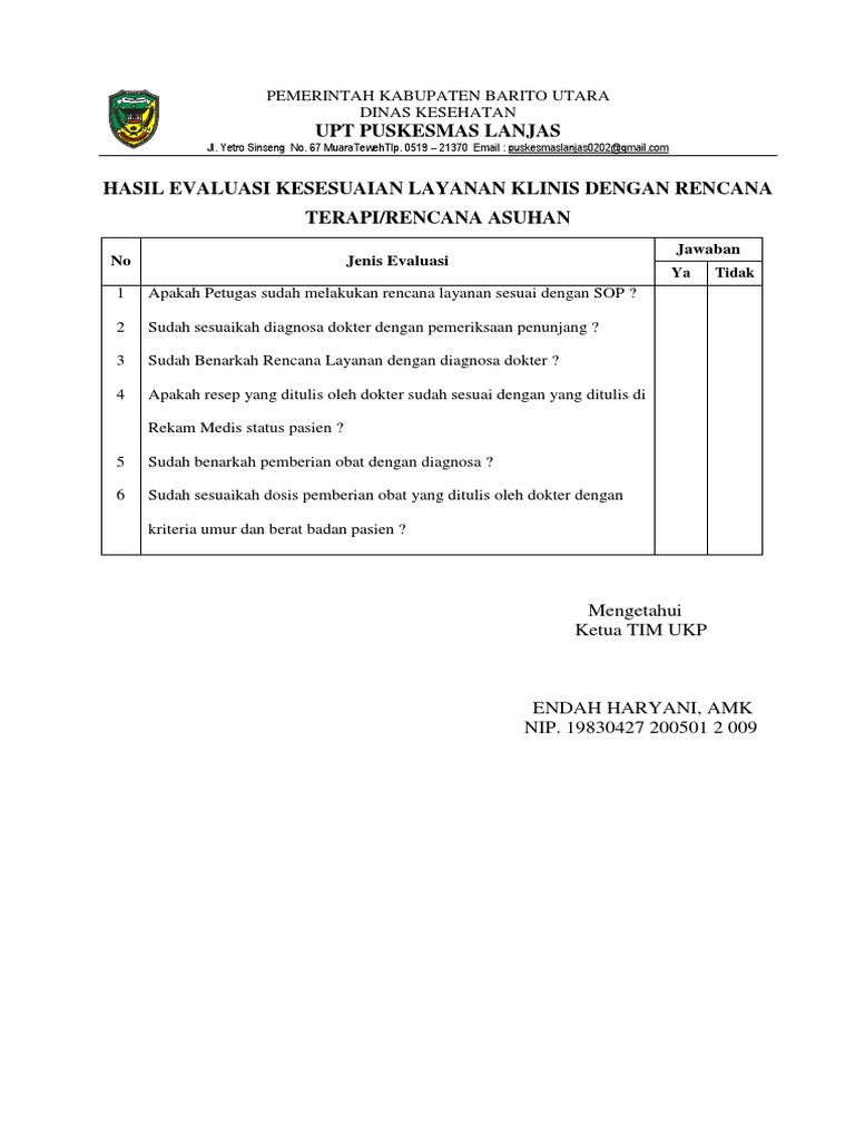 7.4.1 Ep 3 Hasil Evaluasi Kesesuaian Layanan Klinis Dengan Rencana Terapi Rencana Asuhan | PDF