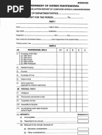 APR Format For Non Gazetted | PDF