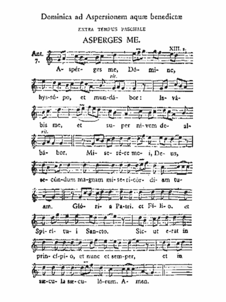 Asperges Me | PDF