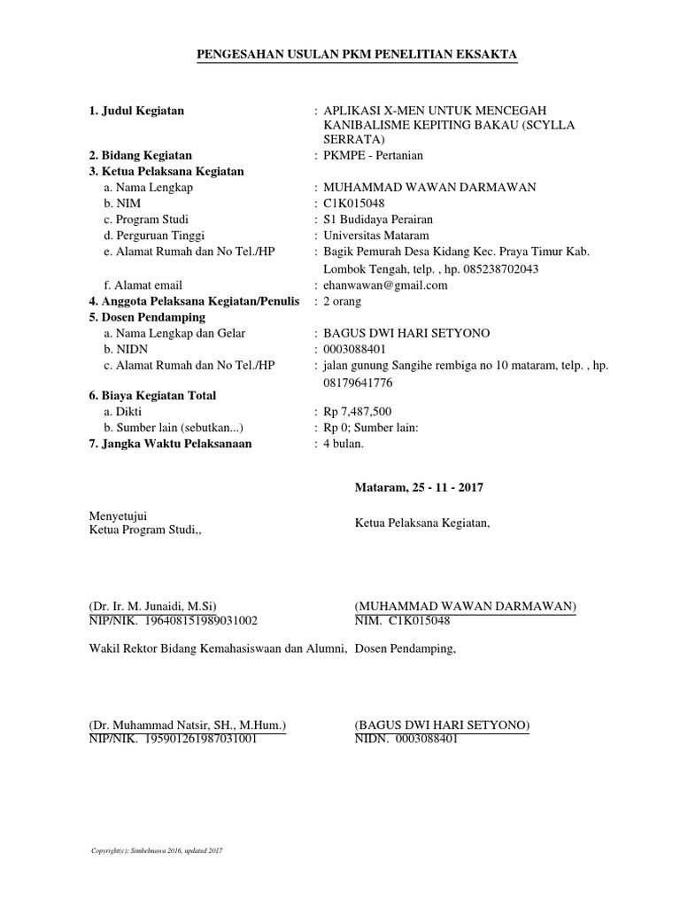 Lembar Pengesahan Muhammad Wawan Darmawan | PDF