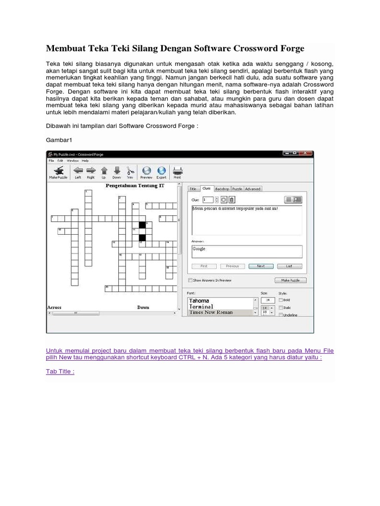 Crossword Forge | PDF