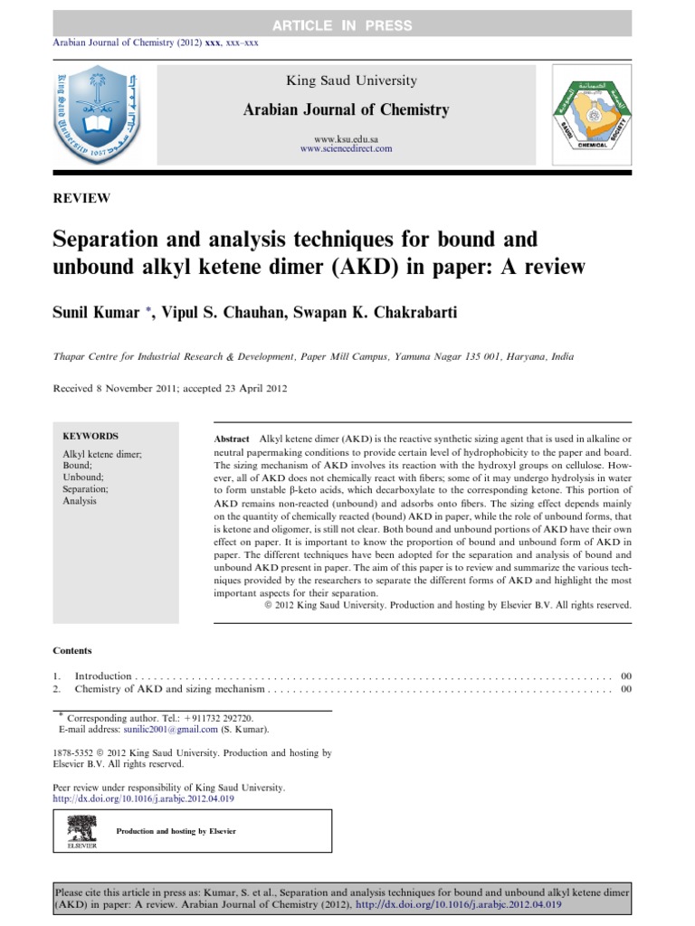 AKD Details Study | PDF | Paper | Chemistry