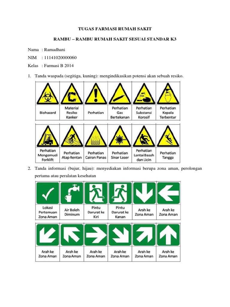 Rambu Rumah Sakit Standar K3