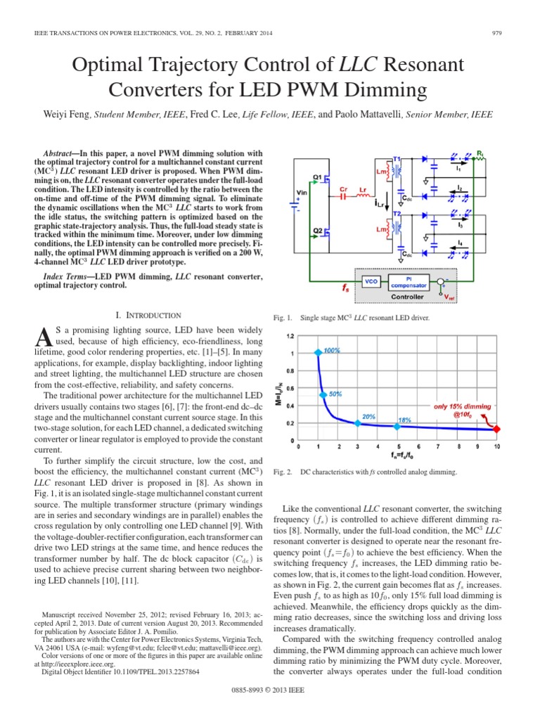 Optimal Trajectory Control of LLC Resonant | PDF | Power Electronics ...