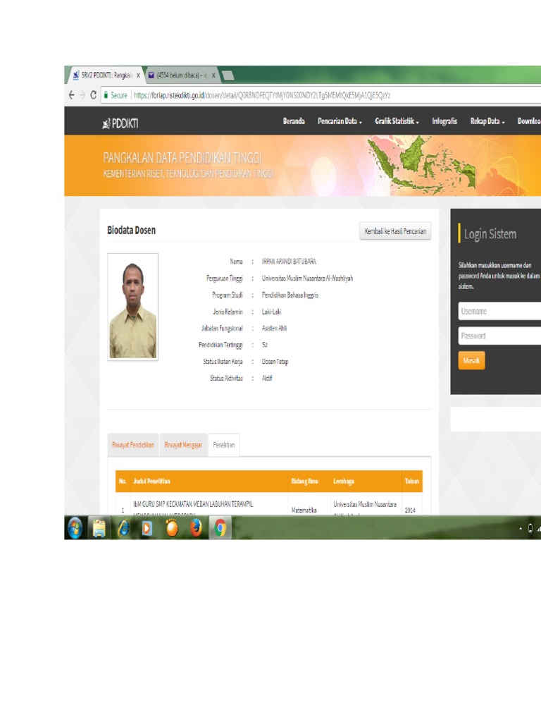 Contoh Profil Dosen | PDF