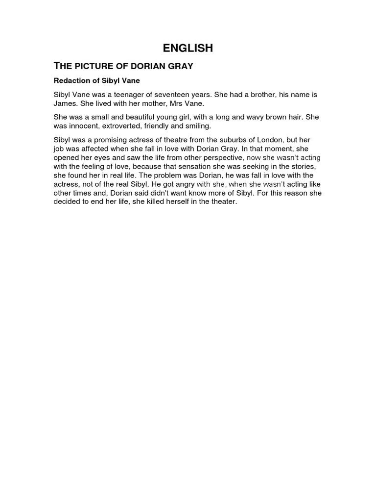 Redaction of Sibyl Vane | PDF | Poetry