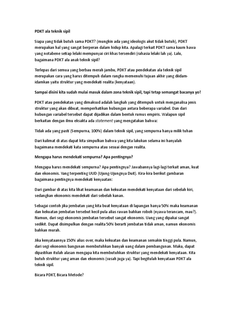 PDKT Ala Teknik Sipil | PDF