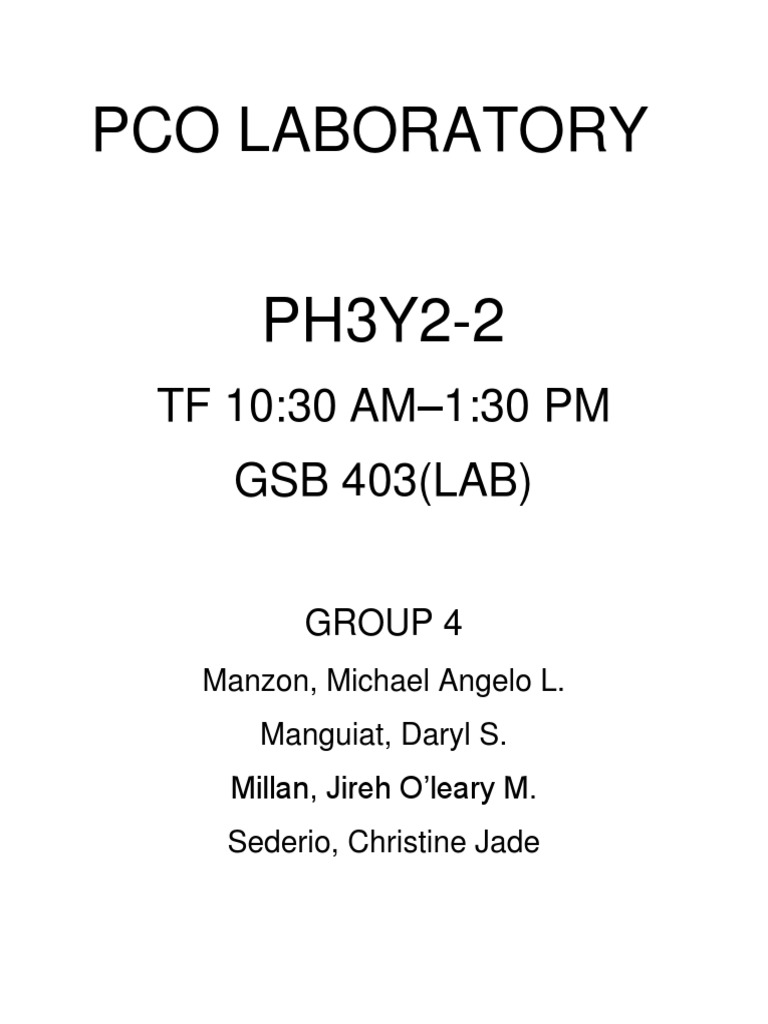 Pco Laboratory | PDF | Formaldehyde | Alcohol