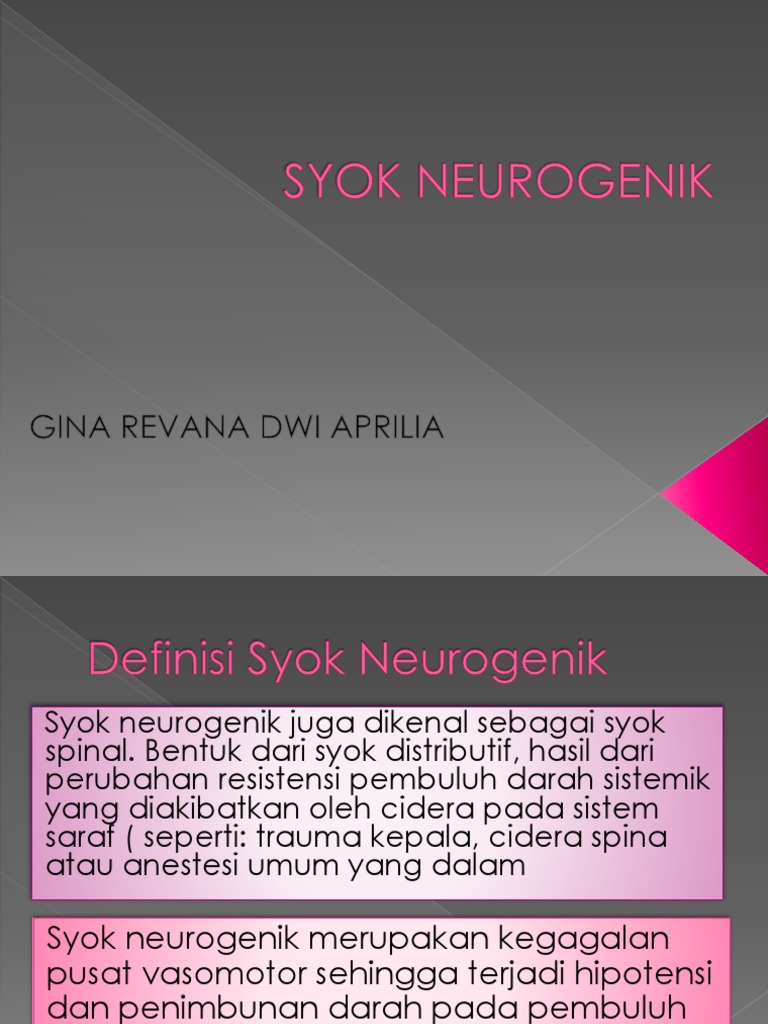 Penatalaksanaan Syok Neurogenik | PDF