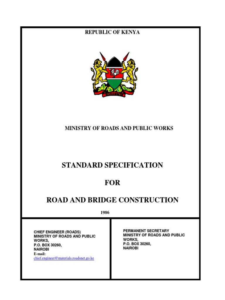 STD Specs For Road and Bridge Construction Final | PDF | Asphalt | Road