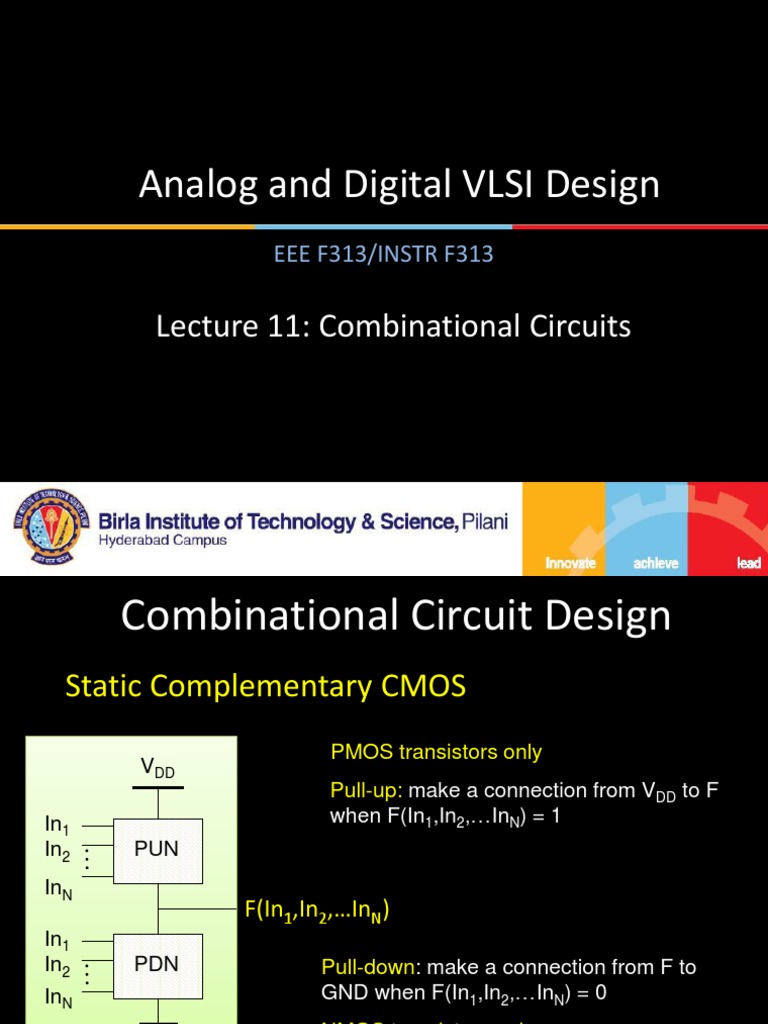 Analog and Digital VLSI Design: Lecture 11: Combinational Circuits | PDF