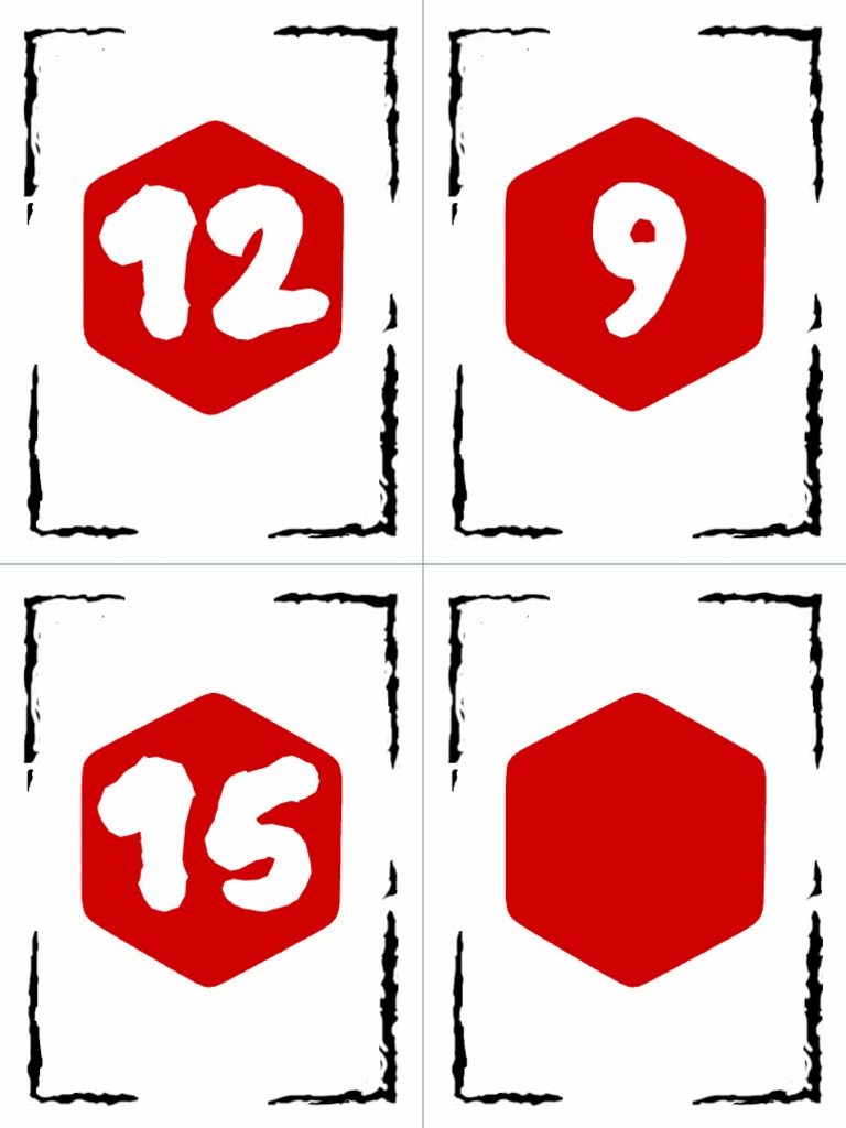 Target Numbers Cards | PDF