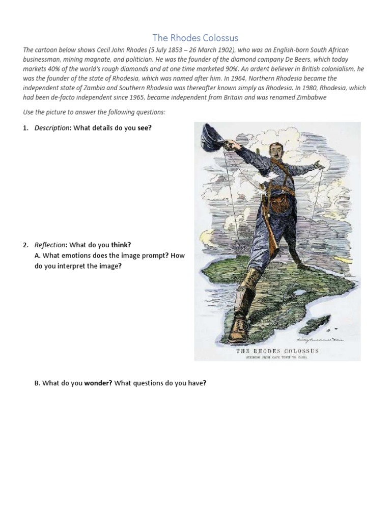 The Rhodes Colossus | Download Free PDF | Africa | Colonialism