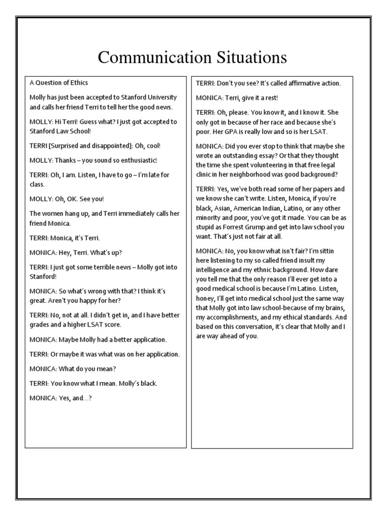 OCC - Communication Situations | PDF