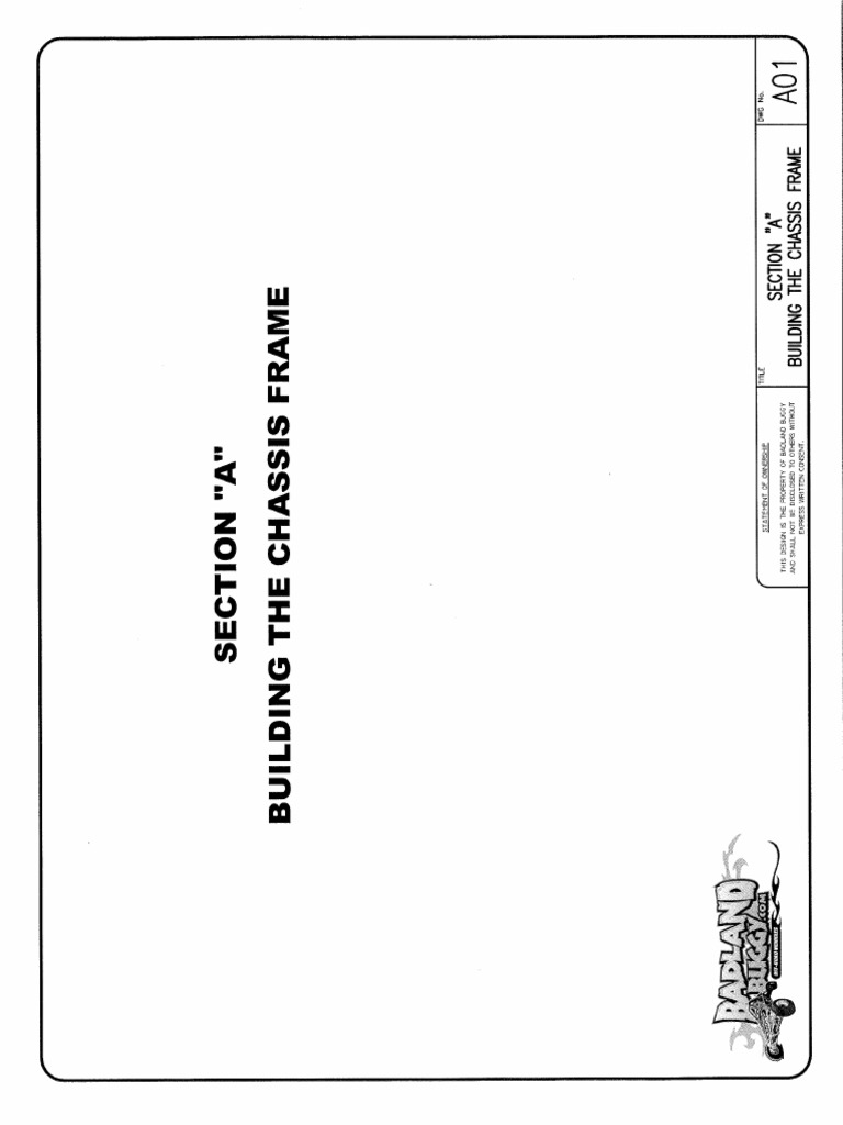 Badland Buggy - ST3 Two Seater Buggy Plans (Chassis Only) PDF | PDF