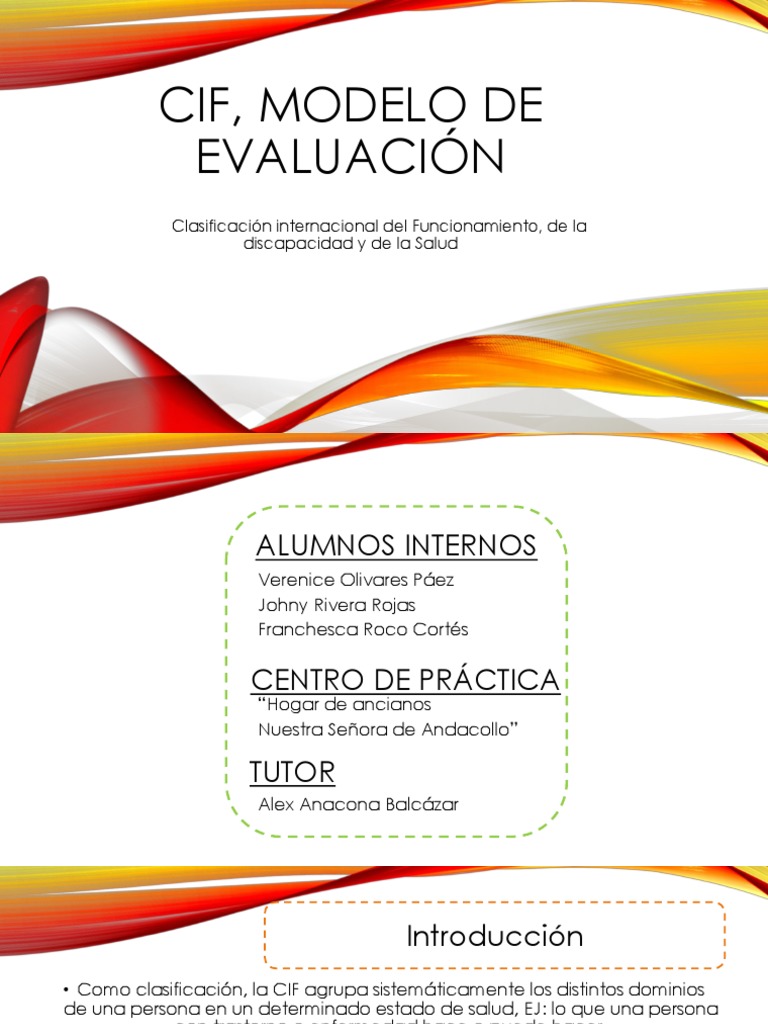 CIF, Modelo de Evaluación | PDF | Invalidez | Ciencia cognitiva