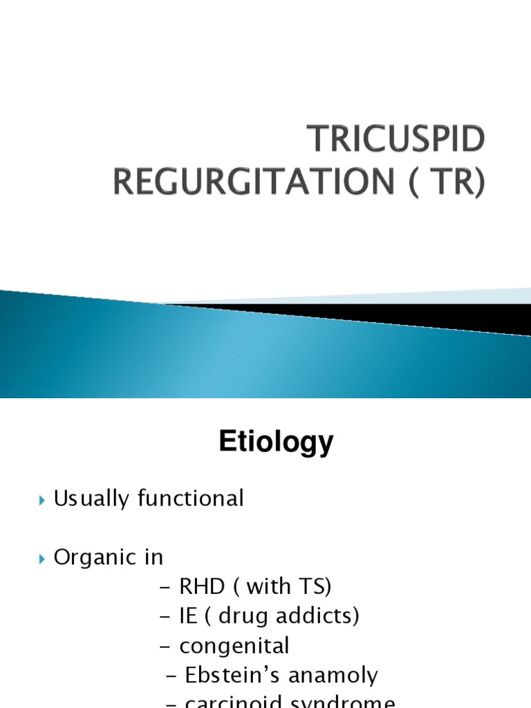 Tricuspid Regurgitation (TR) | PDF