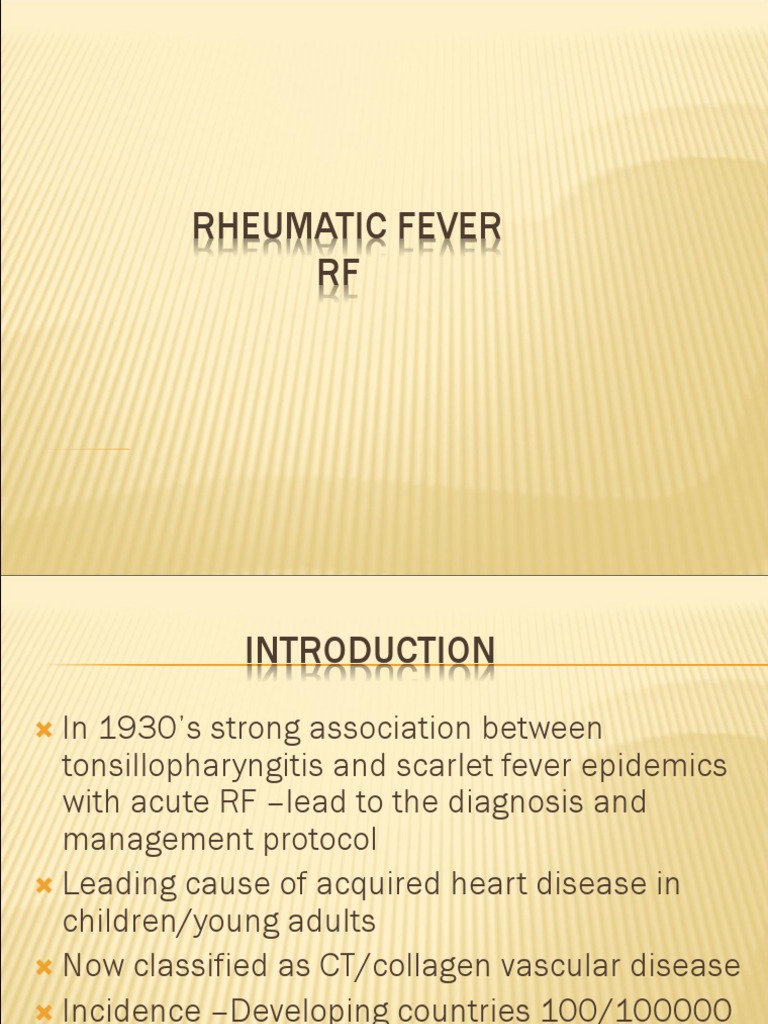 Rheumatic Fever | PDF | Streptococcus | Epidemiology