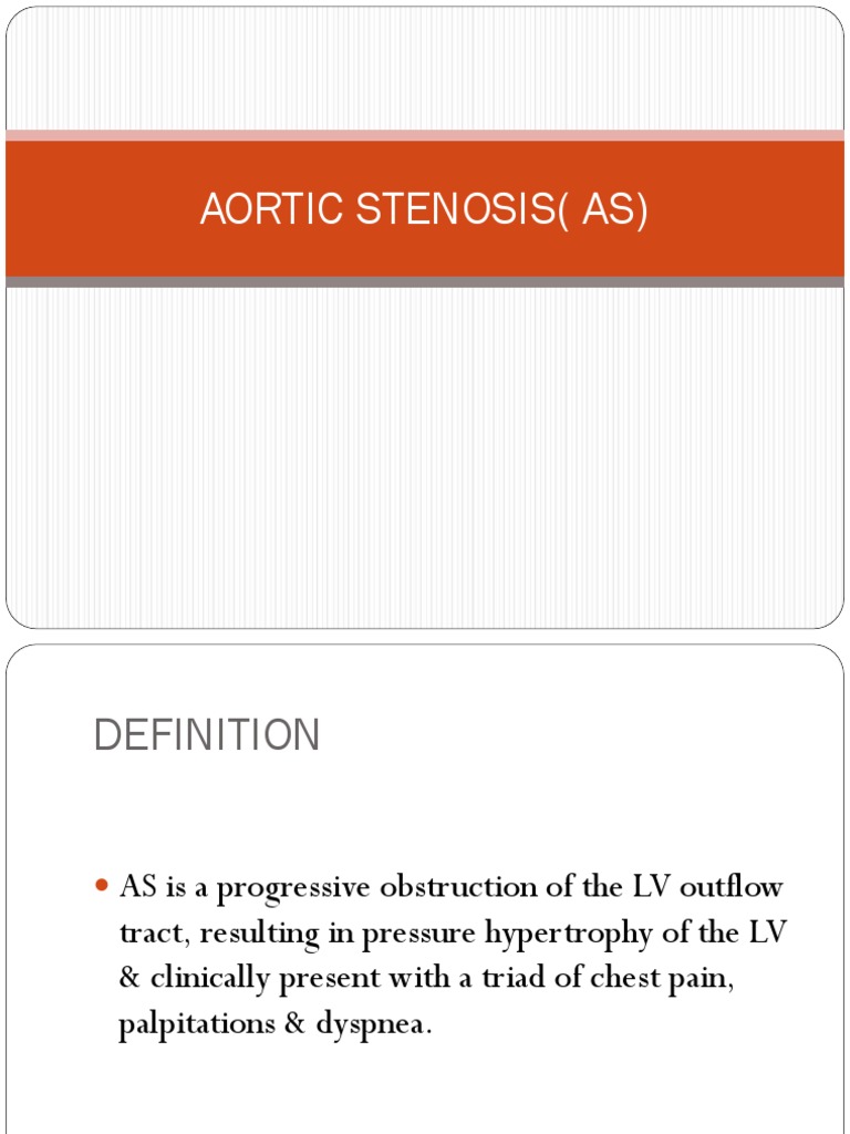 Aortic Stenosis: Pathophysiology & Management | PDF | Heart Valve ...