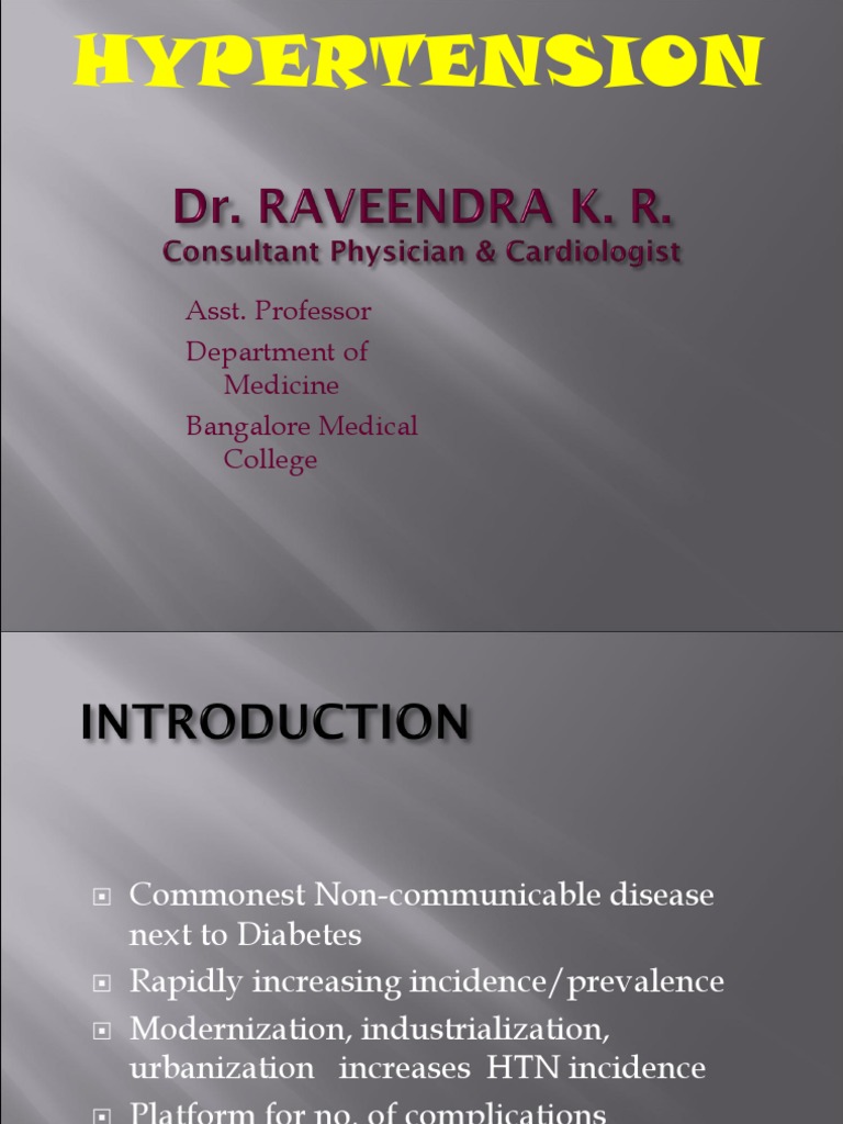 Hypertension Final Pdf Hypertension Cardiovascular Diseases