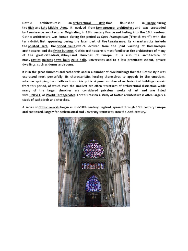 Gothic Architecture | PDF