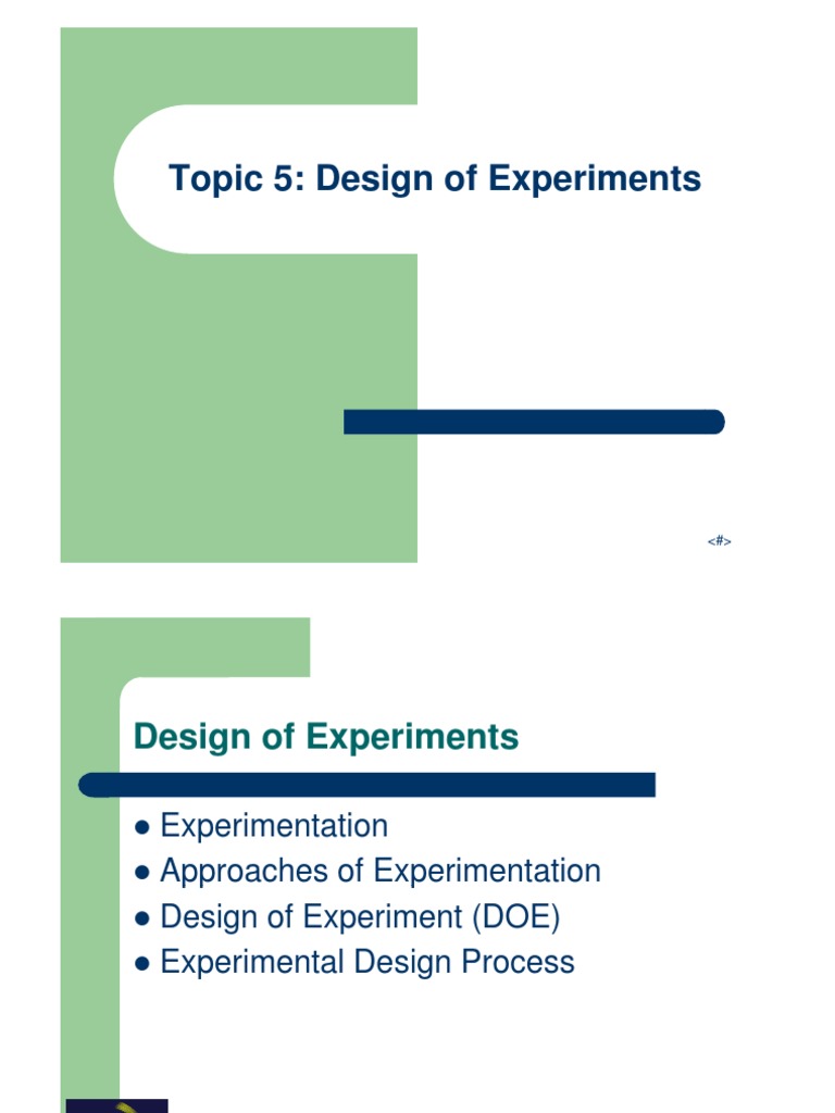 Design of Experiments | PDF | Experiment | Design Of Experiments