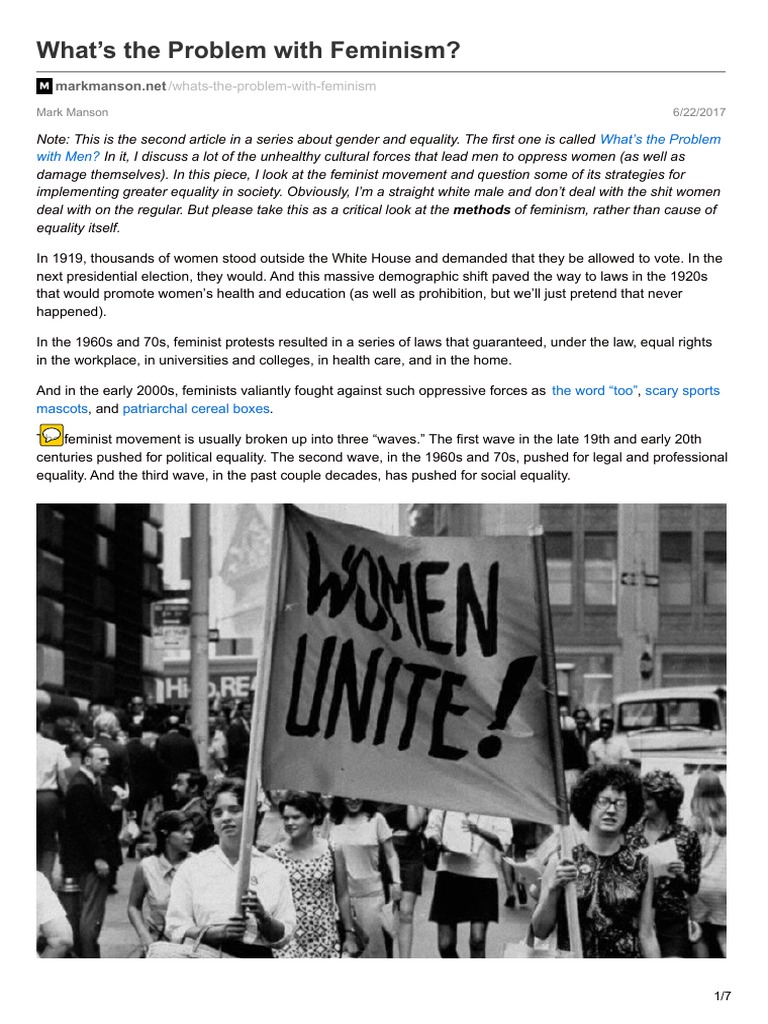 Whats The Problem With Feminism | PDF | Feminism | Gender Studies