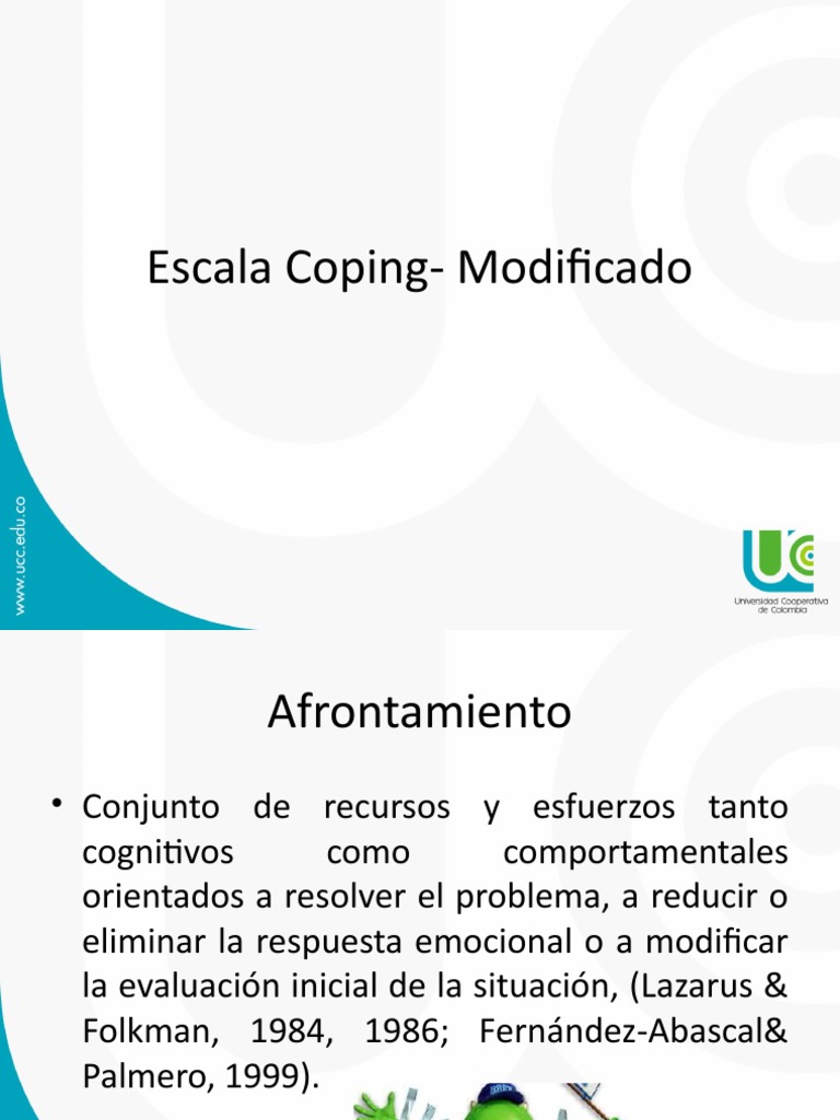 Escala Coping-Modificado | Las emociones | Autosuperación