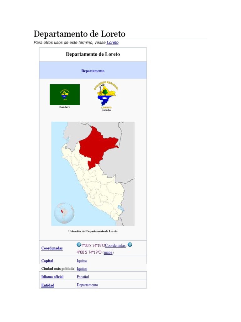 Departamento de Loreto | PDF