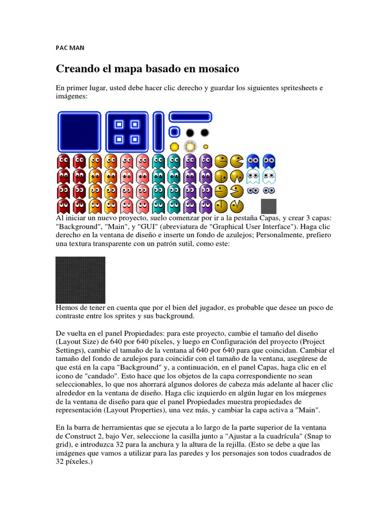 Creación de Mapas en Pac-Man | PDF | Point and Click | Animación
