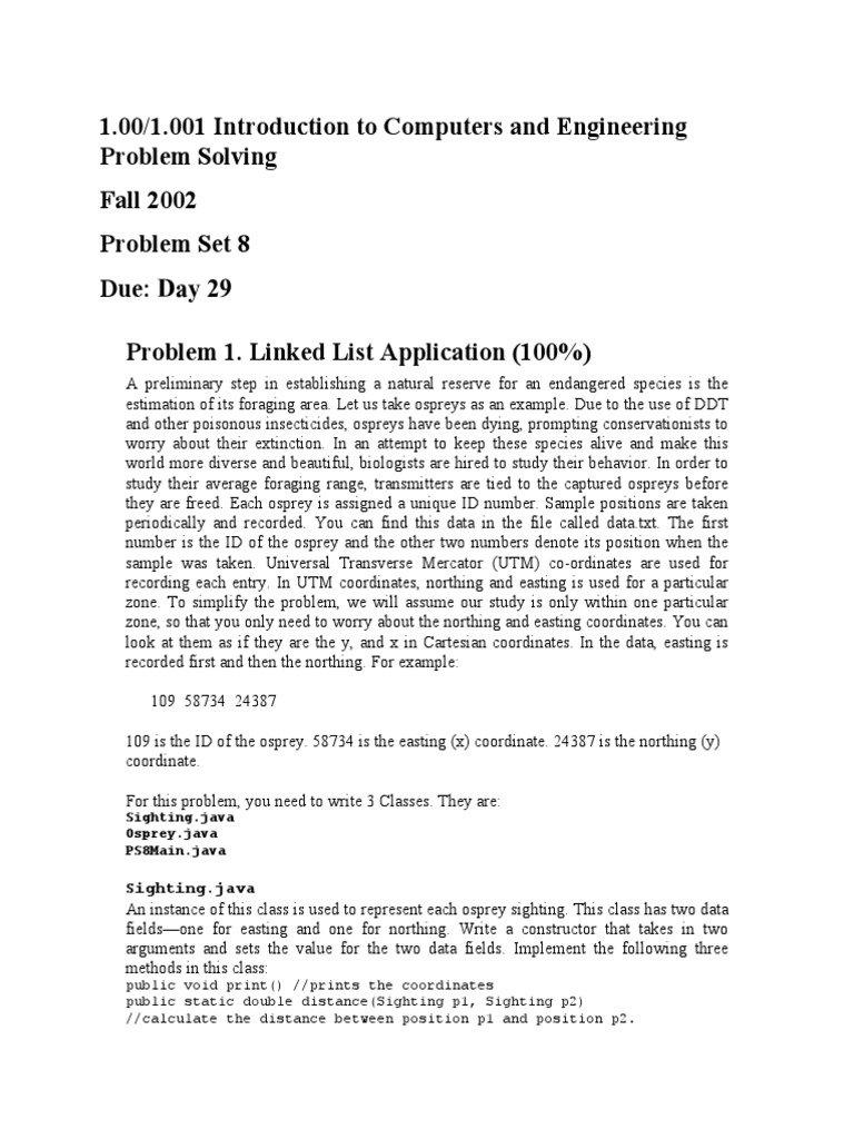 1.00/1.001 Introduction To Computers and Engineering Problem Solving ...