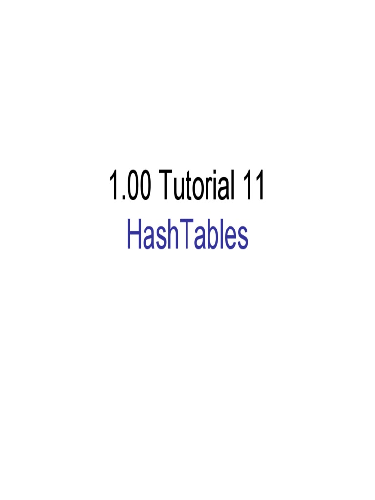 Understanding HashTables in Java | PDF | Software Engineering | Information Retrieval
