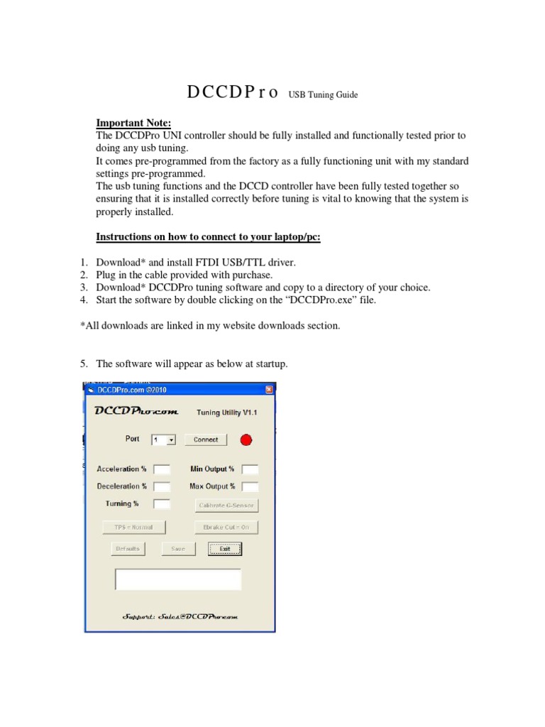 DCCDPro USB Tuning Guide | PDF | Usb | Booting