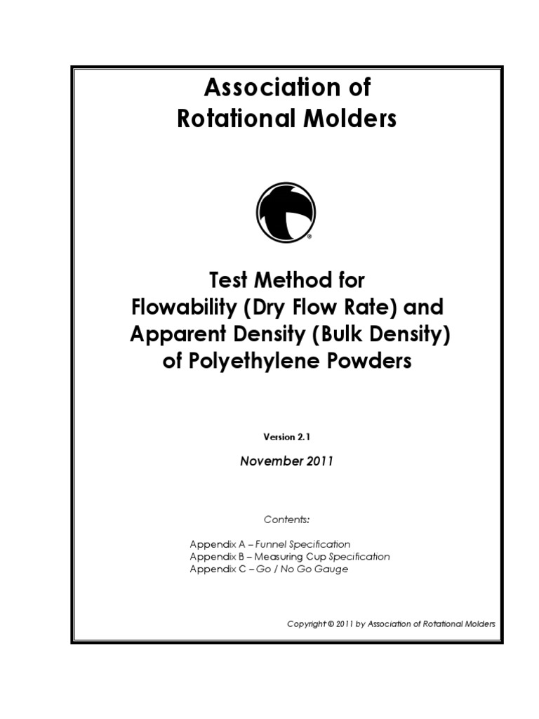 Dry Flow Bulk Density | PDF | Powder (Substance) | Density