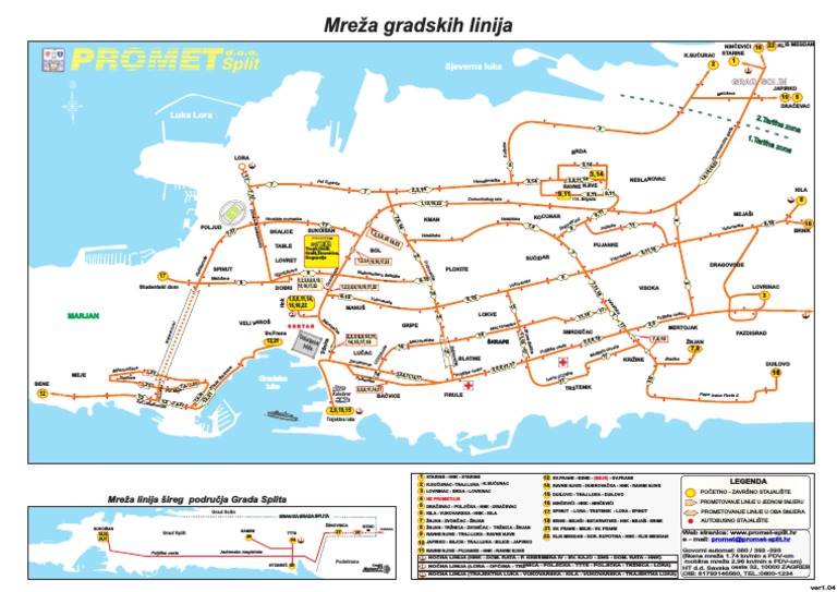 Promet Split-Mreza Gradskih Linija PDF | PDF