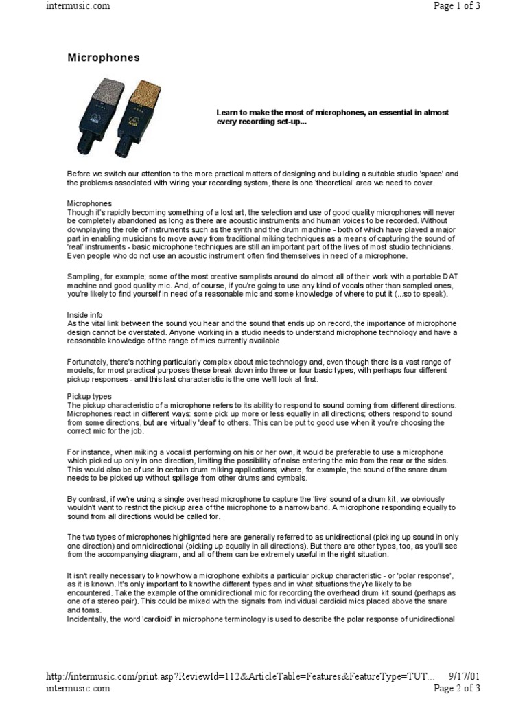 Microphones: Learn To Make The Most of Microphones, An Essential in ...