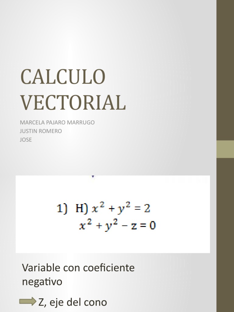 Cálculo Vectorial: Variables y Ejes | PDF