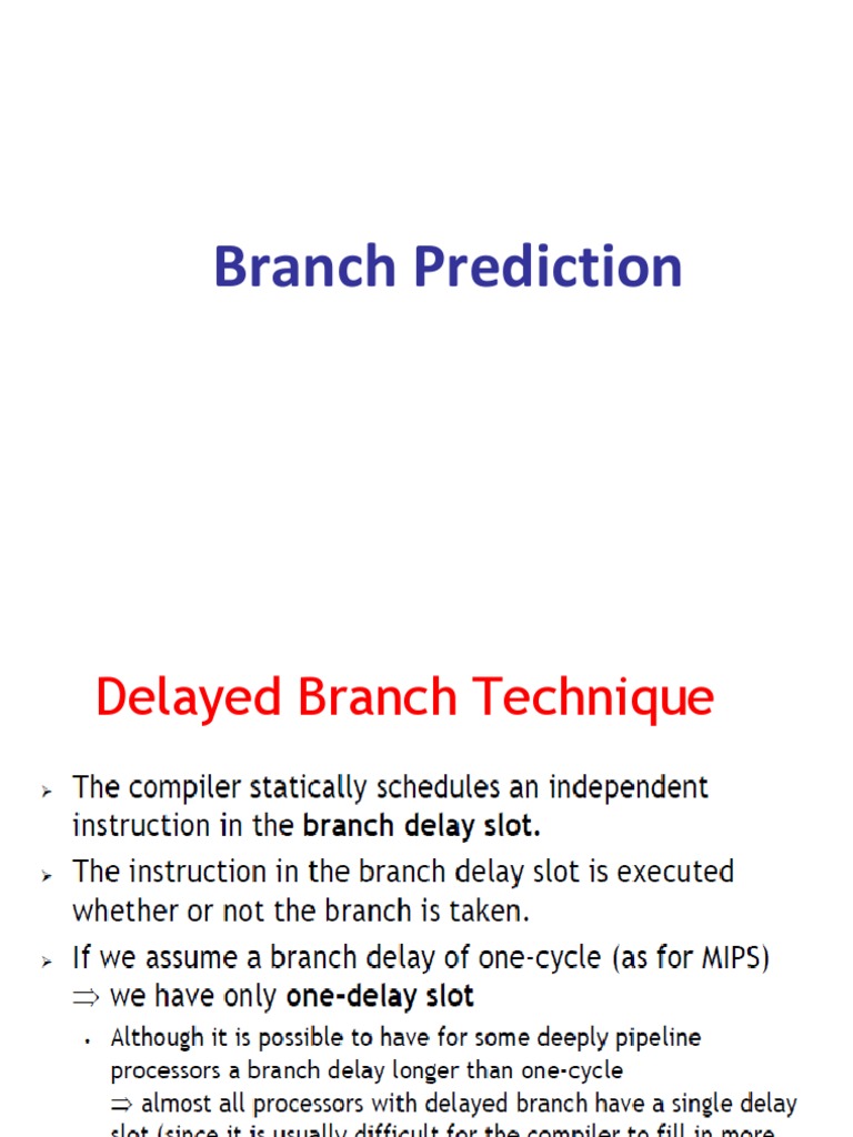 Branch Prediction | PDF | Computer Engineering | Computer Architecture