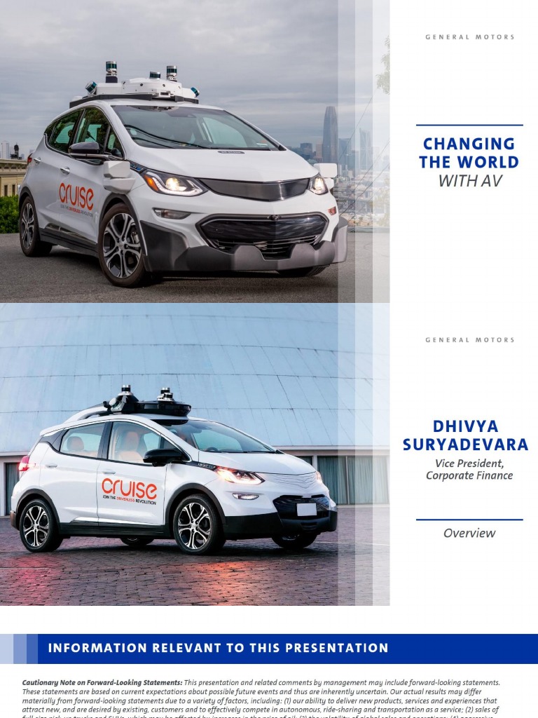 GM Autonomous Driving Presentation | PDF