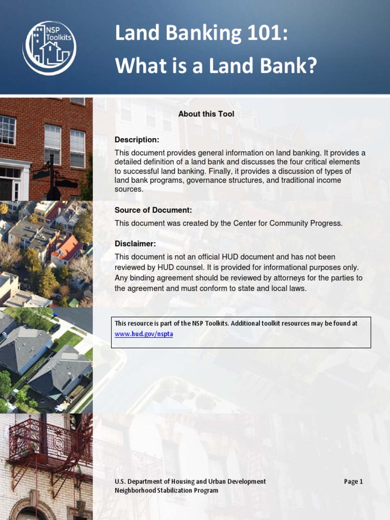 Understanding Land Banking Basics | PDF | Foreclosure | Taxes