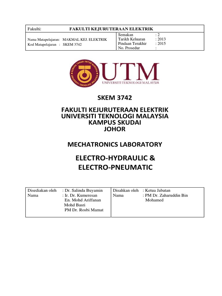 Sem2 Mechatronics Labsheet PDF | PDF | Relay | Switch