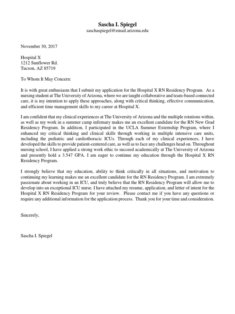 Portfolio Cover Letter | PDF