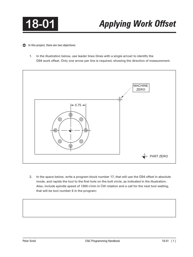 18 01 Applying Work Offset PDF Tools Metalworking
