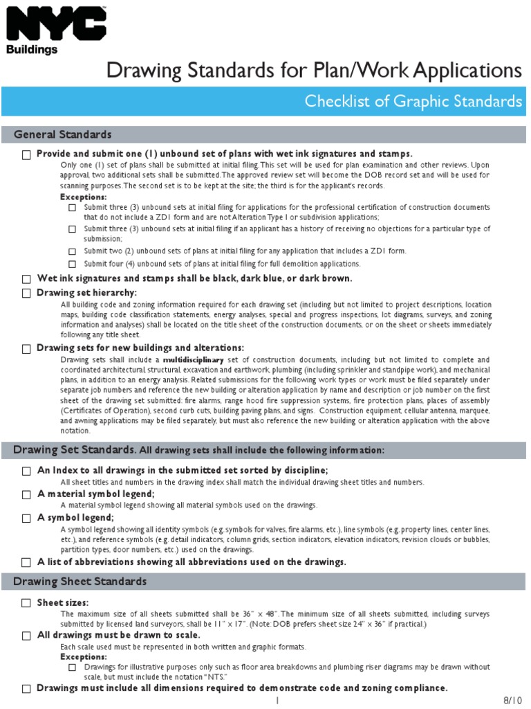NYC DOB Drawing Standards PDF | PDF | Computing And Information ...