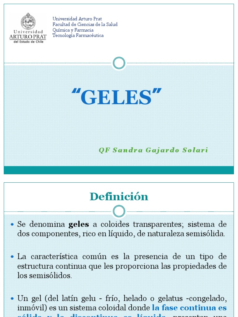 Geles | PDF | Gel | Coloide
