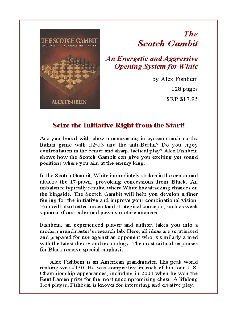 Scotch Gambit | PDF | Chess Openings | Traditional Games