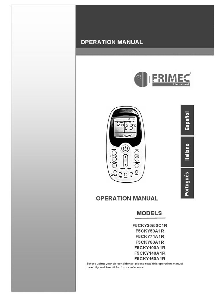 Manual Frimec | PDF | Caldera | Aire acondicionado